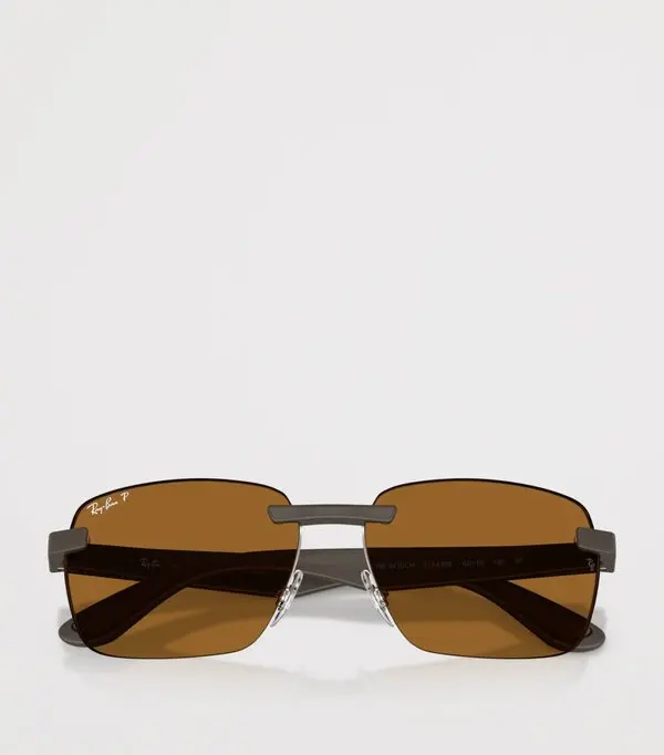 Ray-ban Rimless Rectangular Sunglasses - Brown