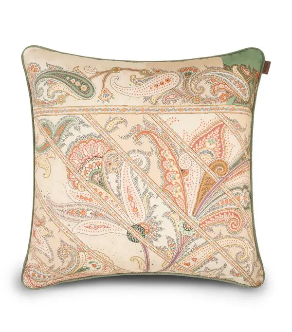 Etro Cotton Satin Yaara Cushion - Beige