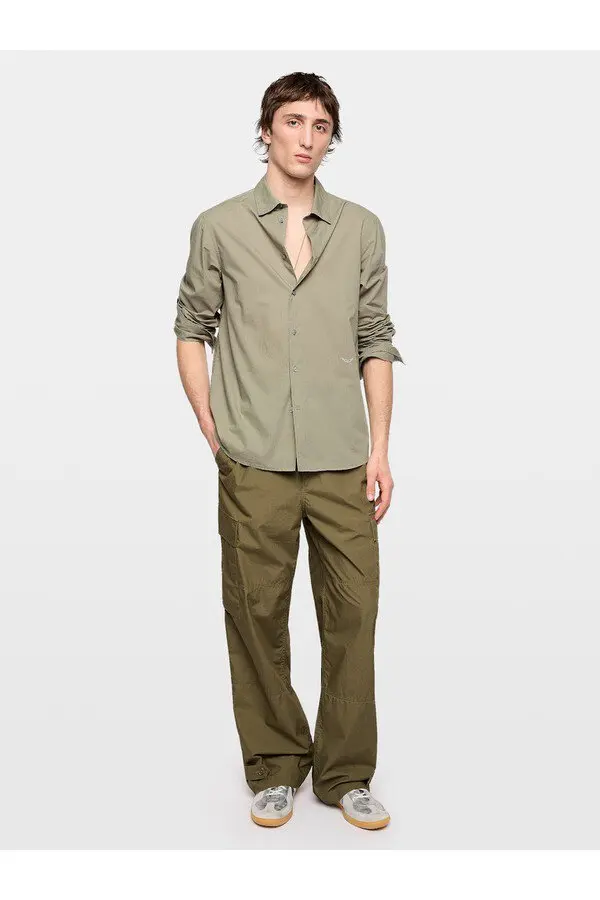 Zadig&Voltaire Sid Shirt With Wing Embroidery - Brown