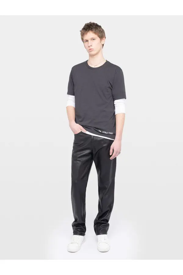 Zadig&Voltaire Tommy" Short-sleeve T-shirt With Back Print - Black / Silver
