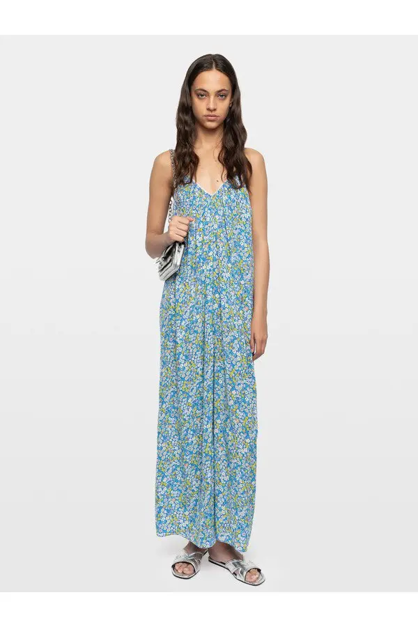 Zadig&Voltaire Long Printed Viscose Dress - Red