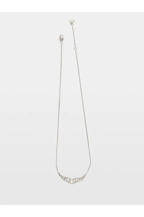 Zadig&Voltaire Brass Peace & Love Wings Pendant Necklace - Silver