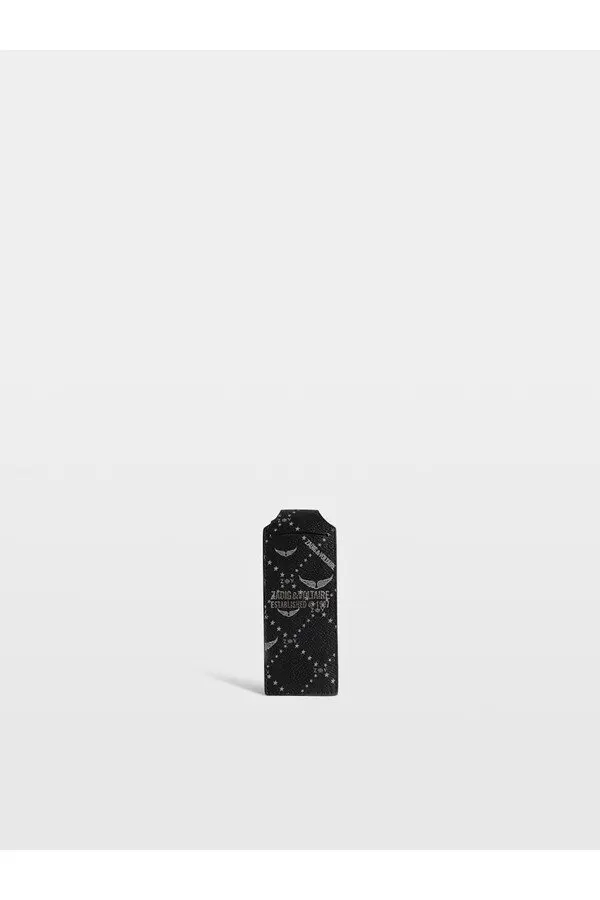 Zadig&Voltaire Zv Monogram Canvas Luggage Tag - Black