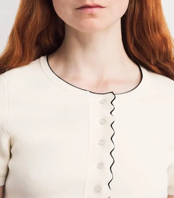 Claudie Pierlot Contrast-trim Cardigan - White