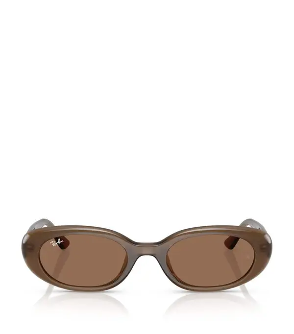 Ray-ban Injected Oval Sunglasses - Brown