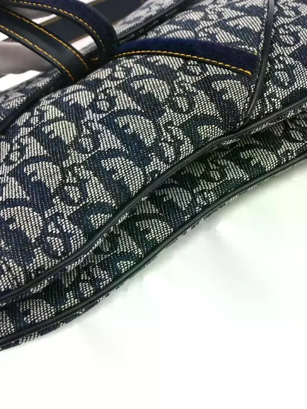 Dior 2003 Trotter Double Saddle Handbag - Blue