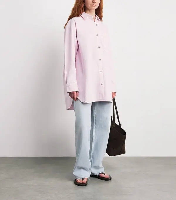 AGOLDE X Maria Mcmanus Sun-faded Denim Shirt - Pink