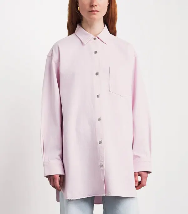 AGOLDE X Maria Mcmanus Sun-faded Denim Shirt - Pink