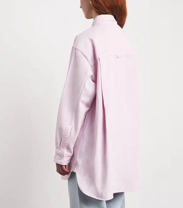 AGOLDE X Maria Mcmanus Sun-faded Denim Shirt - Pink