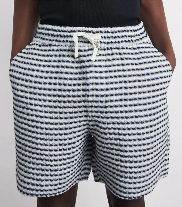 CHE Riita Textured Linen Shorts - Blue