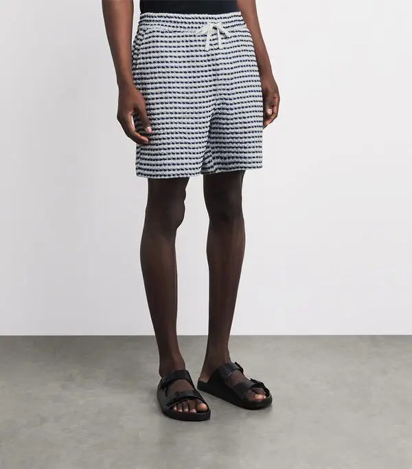 CHE Riita Textured Linen Shorts - Blue