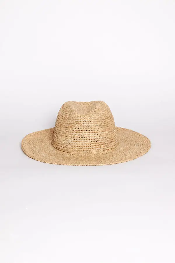 Velvet By Graham & Spencer Amelia Raffia Fedora - Red