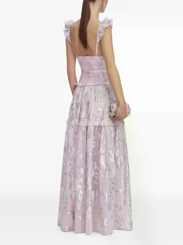 SELF-PORTRAIT Chiffon Ruffled Maxi Dress
