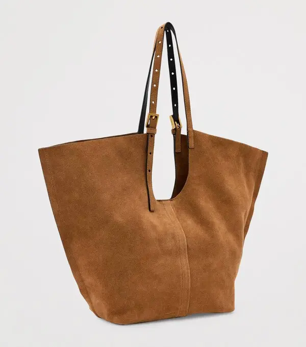 ALLSAINTS Suede Tote Bag - Brown