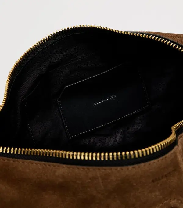 ALLSAINTS Suede Jean Rey Shoulder Bag - Brown