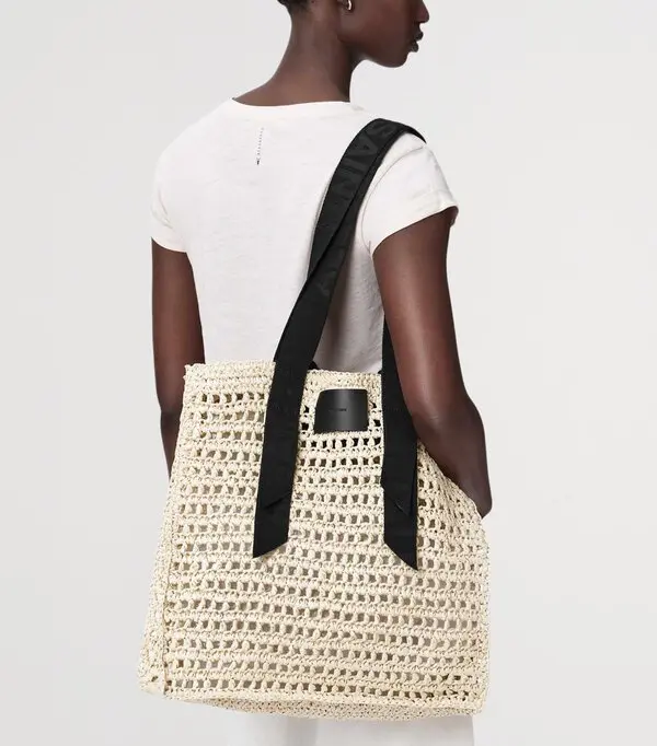 ALLSAINTS Paper Mesh Lullah Tote Bag - White