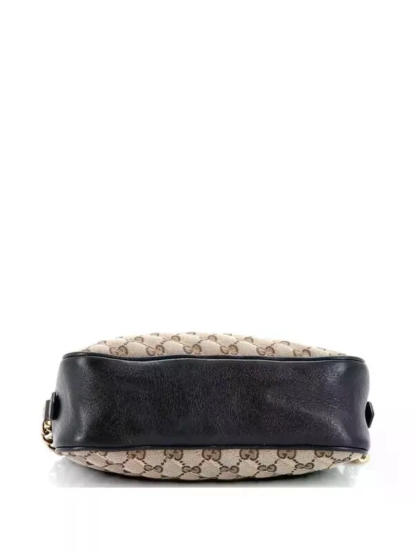 Gucci Gg Marmont Diagonal Quilted Gg Canvas Small Crossbody Bag - Brown