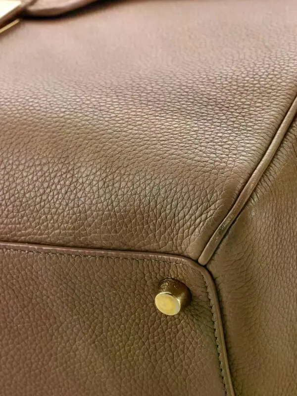Celine 16 Top Handle Bag Grained Calfskin - Neutrals