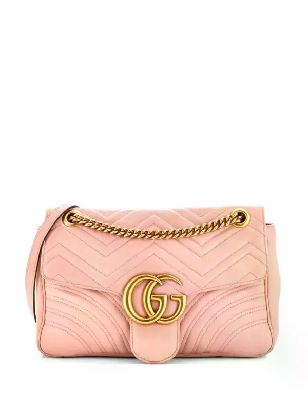 Gucci Matelassé Leather Shoulder Bag - Pink