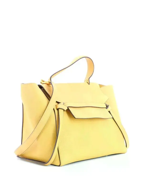 Celine Textured Leather Mini Belt Bag - Yellow