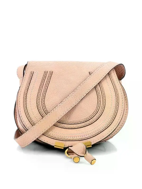 Chloé Marcie Leather Small Crossbody Bag - Neutrals