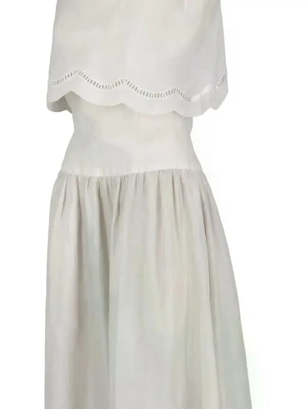 Vintage Scalloped Edge Open-work Dress