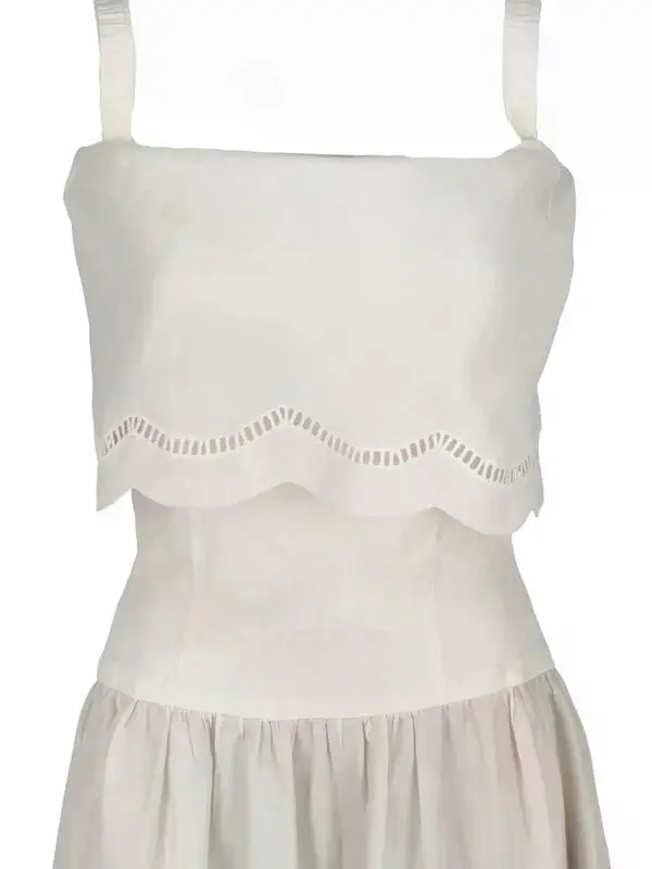 Vintage Scalloped Edge Open-work Dress