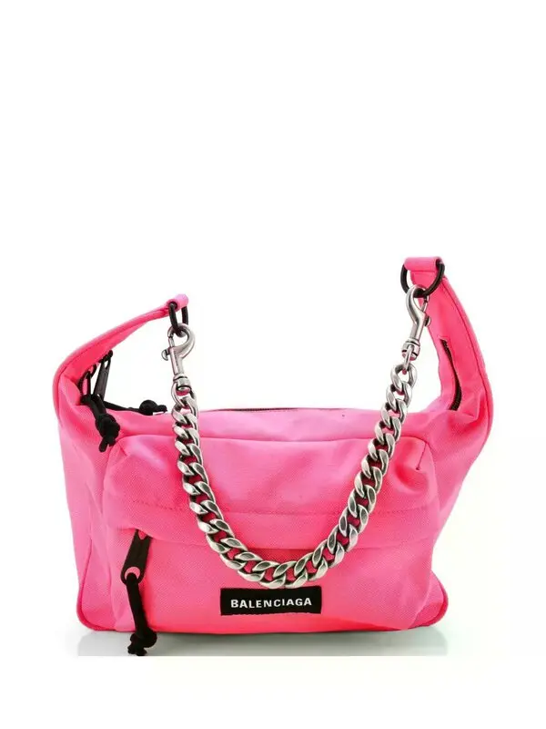 Balenciaga Raver Chain Canvas Shoulder Bag