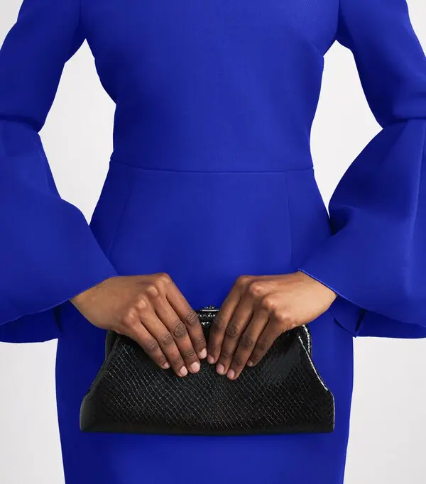 ROKSANDA Margot Midi Dress With Puff Sleeves - Blue