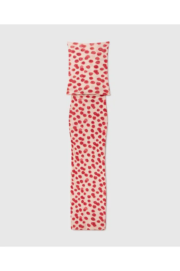Stella McCartney Raspberry Print Mesh Maxi Dress - Red