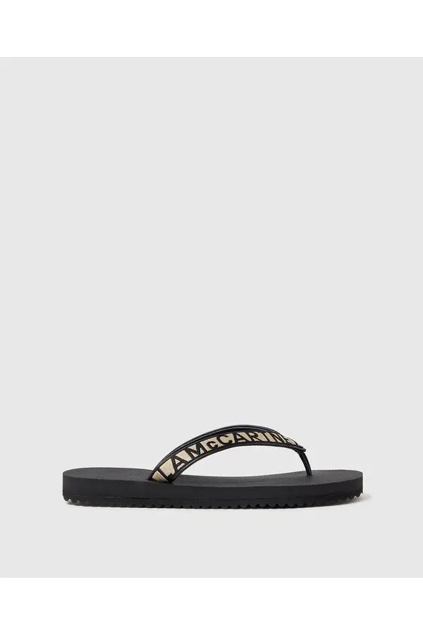 Stella McCartney Logo Webbed Thong Sandals