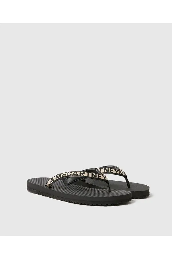 Stella McCartney Logo Webbed Thong Sandals