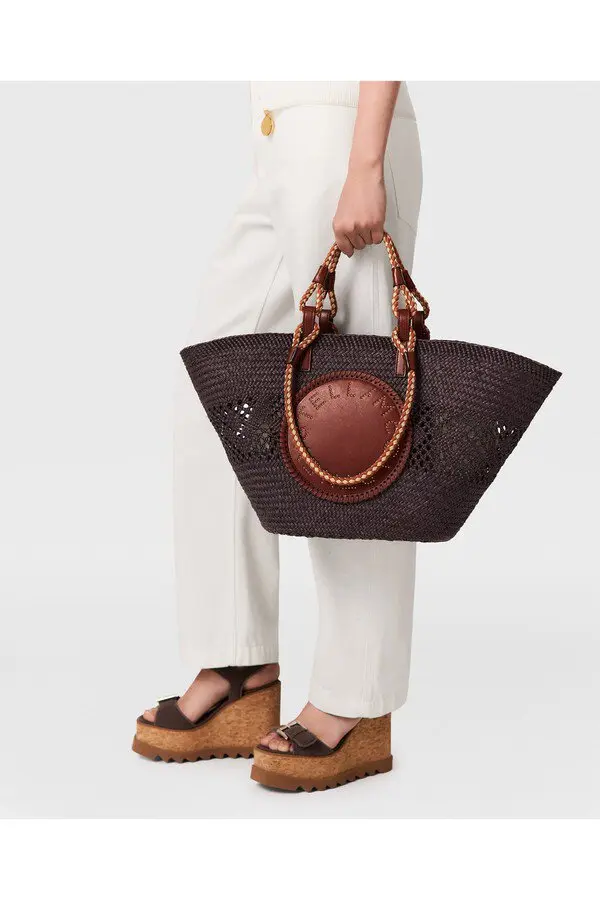 Stella McCartney Logo Rope Basket Bag - Black