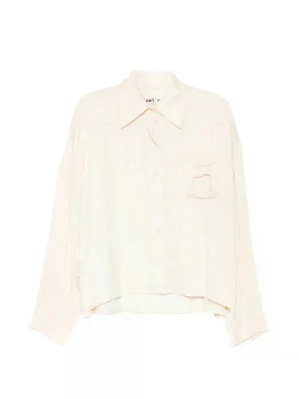 OPEN YY Checked Bead-pockets Shirt