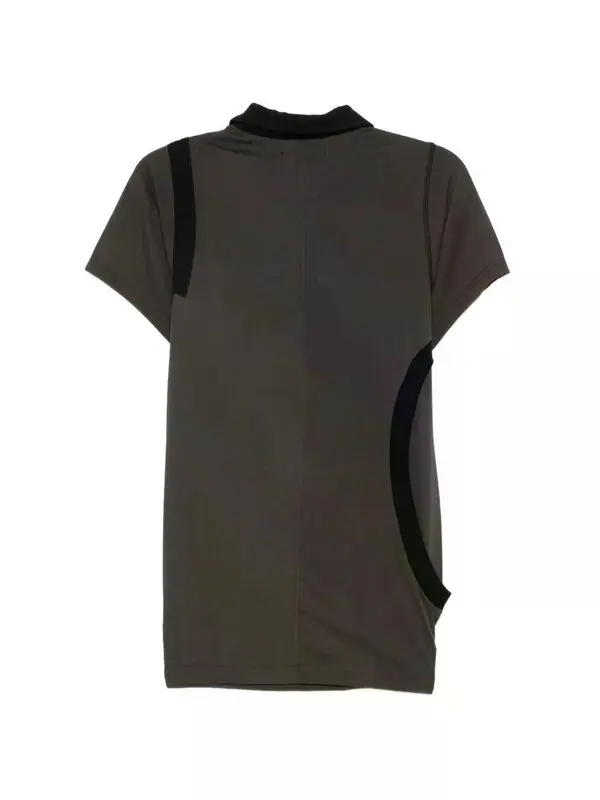 OPEN YY Asymmetric Panel Polo Shirt