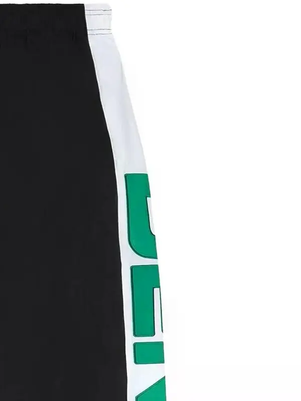 DENIM TEARS Logo Print Colour-block Track Pants - Black