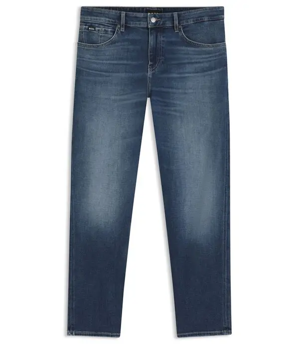 BOSS Maine Regular-fit Jeans In Blue Soft-touch Denim - Dark Blue