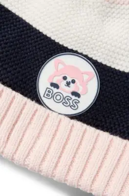 BOSS Baby Beanie Hat With Red-panda Badge