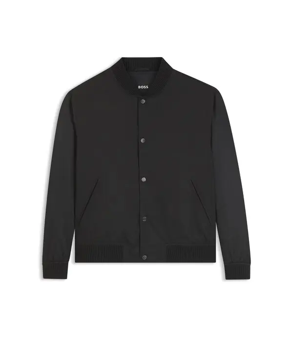BOSS Water-repellent Jacket With Monogram-patterned Sleeves