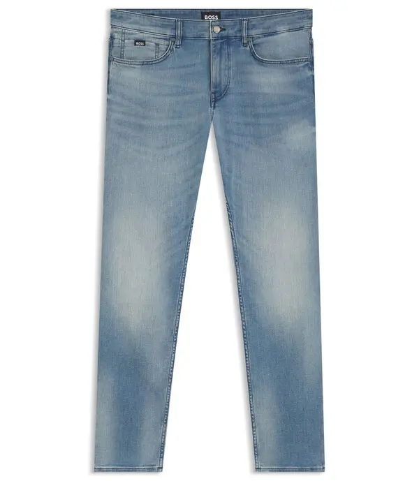 BOSS Delaware Slim-fit Jeans In Performance-stretch Denim - Turquoise