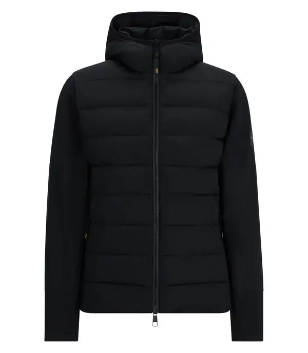 BOSS Equestrian Hybrid Puffer Jacket With Logo Patch
