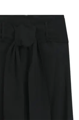 BOSS Relaxed-fit Wool-blend Gabardine Cropped Trousers