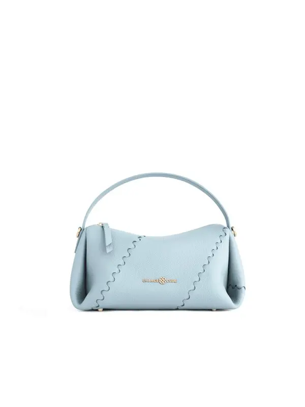 ORANGE CUBE Mosaic Baguette Bag - Blue