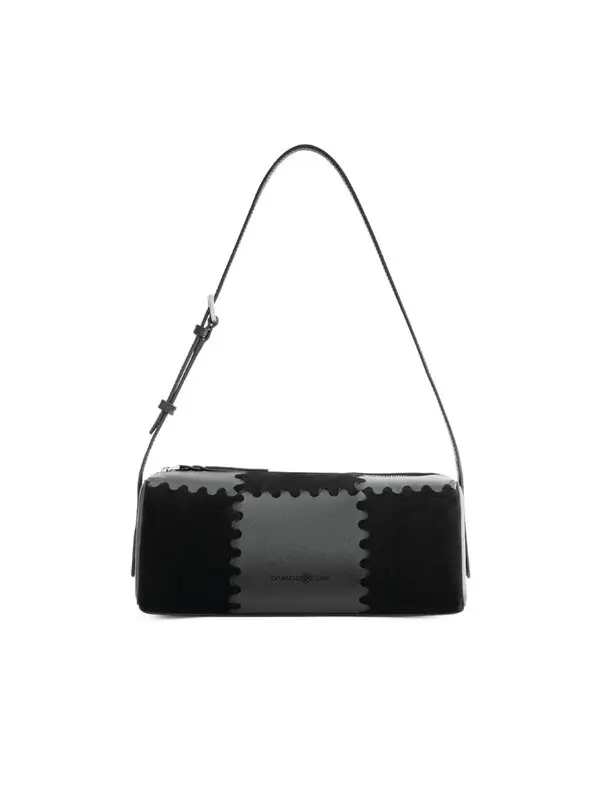 ORANGE CUBE Checkbox Shoulder Bag - Black