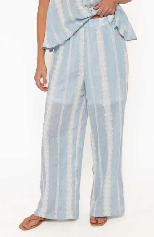 PETAL & PUP Embroidered Tank And Wide Leg Pants Set