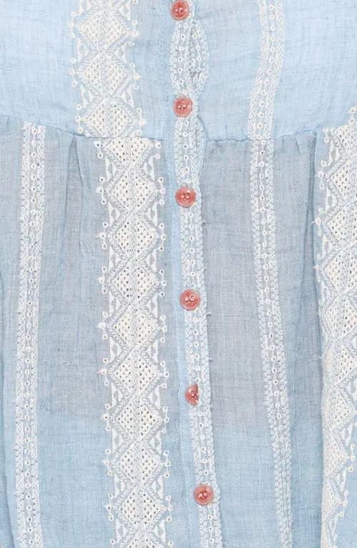 PETAL & PUP Embroidered Tank And Wide Leg Pants Set