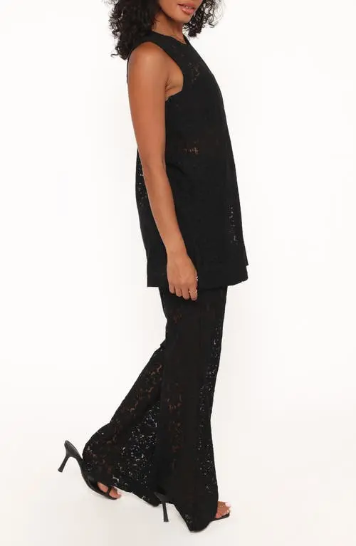 PETAL & PUP Lace Tank And Wide Leg Pants Set