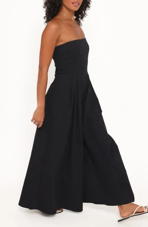 PETAL & PUP Wren Strapless Wide Leg Jumpsuit