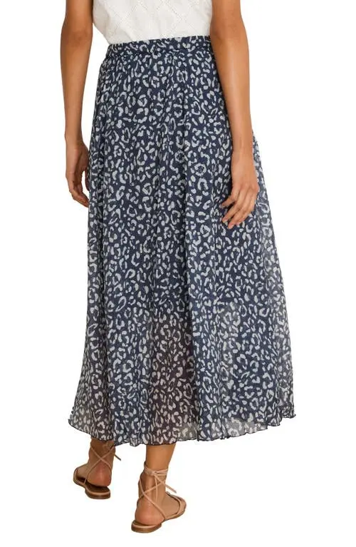 NIC+ZOE Leopard Crinkle Maxi Skirt