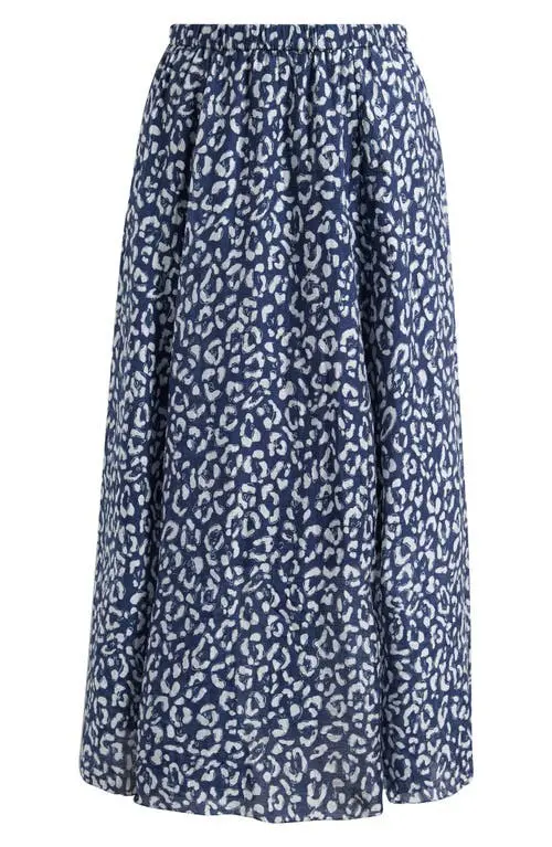 NIC+ZOE Leopard Crinkle Maxi Skirt